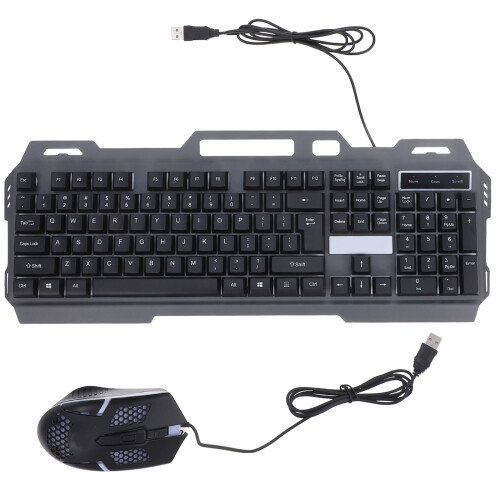 colorful backlight gaming keyboard mouse set with floating keycaps on OnBuy