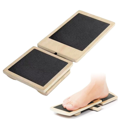 Single Foot Balance Board Wooden Ankle Strengthener, One-Foot Balance ...