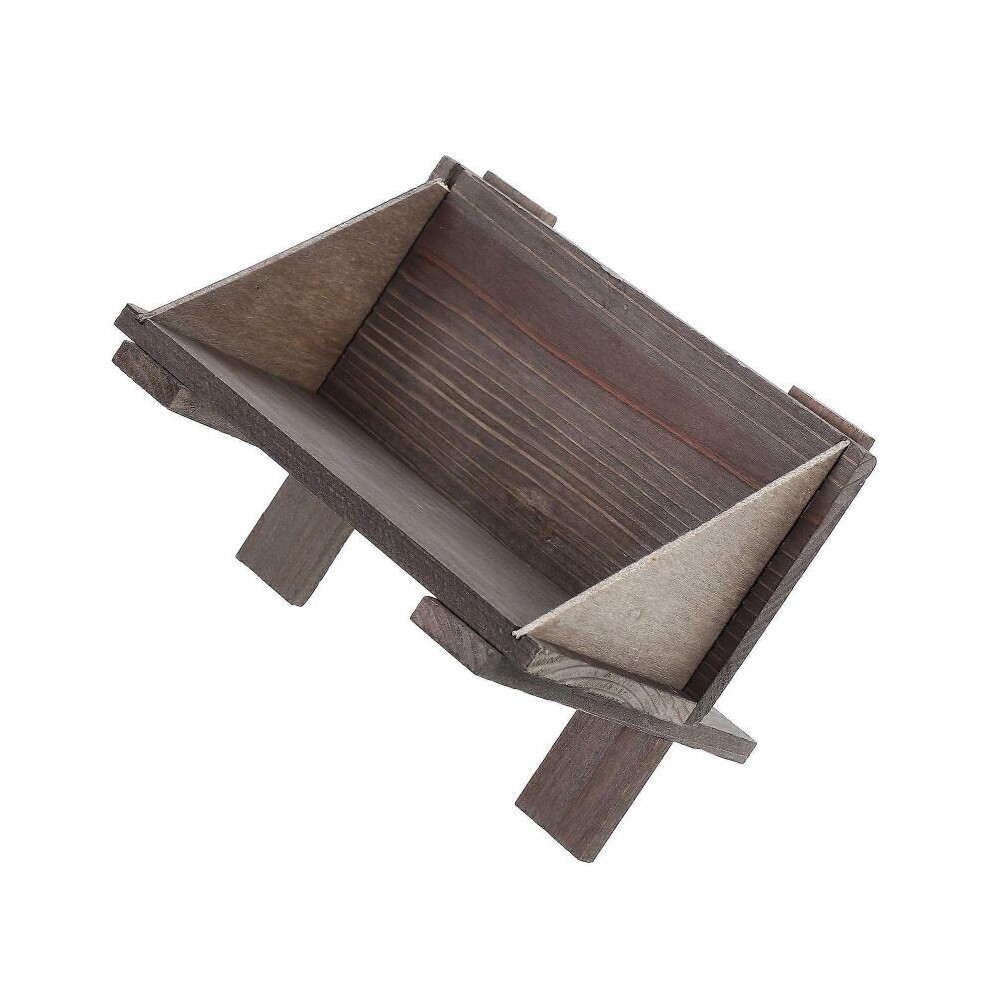 Wooden Manger Wooden Nativity Scene Craft for Christmas Party Props ...