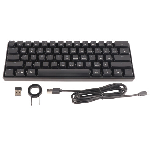 (Red Axis Body) 61-Key Mechanical Keyboard RGB Wireless Gaming Green ...