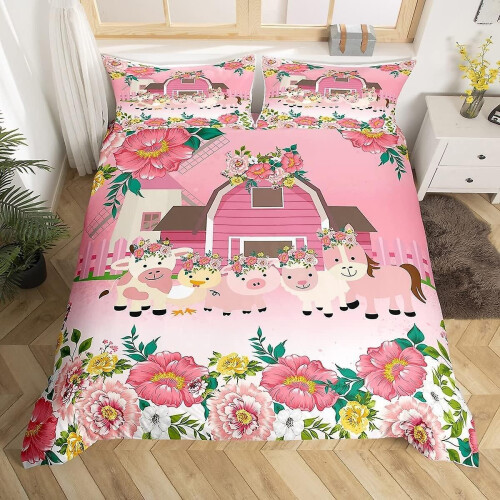 (160x220cm-Stil C) Nytt tecknat påslakan barn vuxna tecknade djur ...