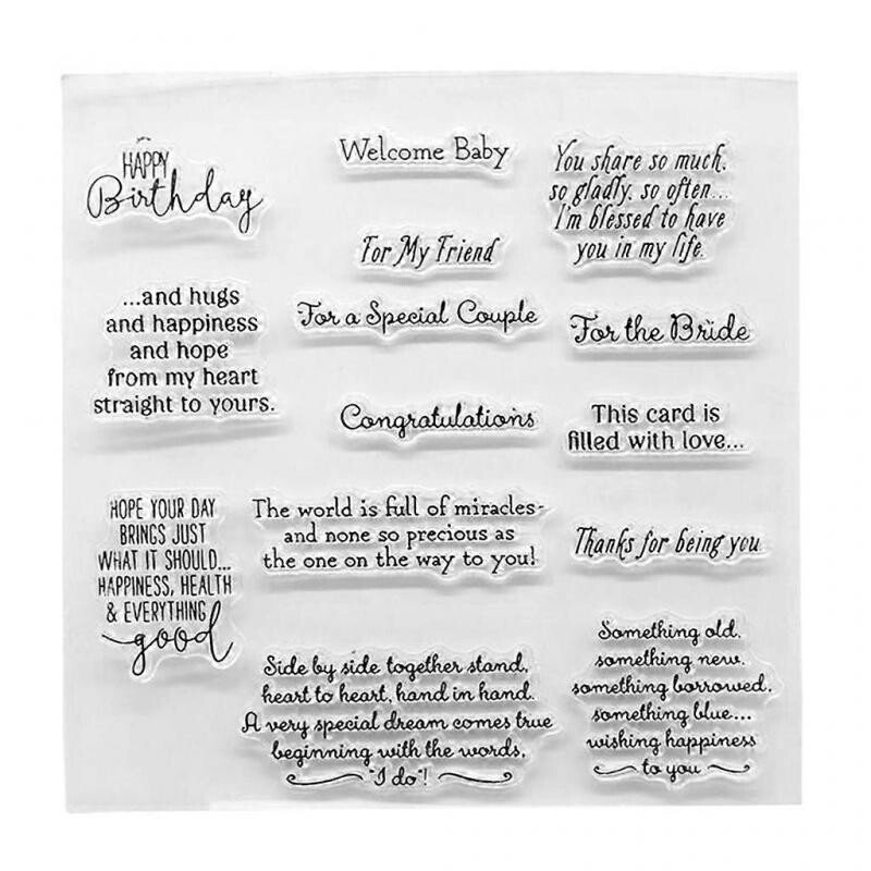 Transparent Stamp Silicone Seal Sheet for DIY Scrapbook Craft Card ...