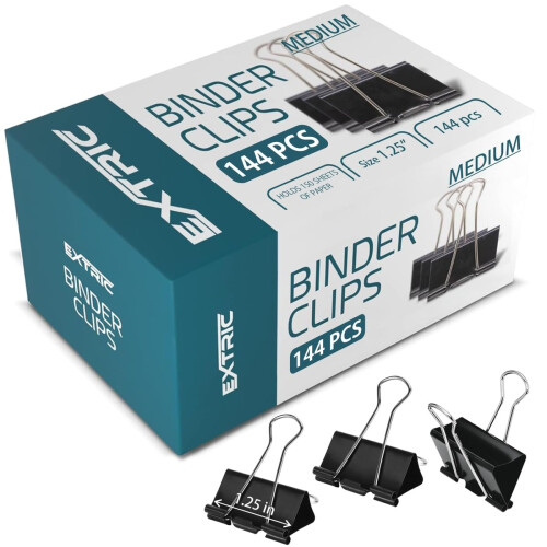 Binder Clips - 144 Medium Binder Clips Binder Clips Medium Binder Pa on ...