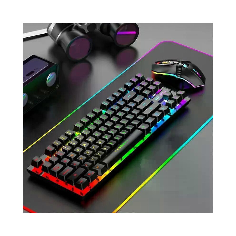 2.4G Wireless Gamer Keyboard And Mouse Set RGB Gaming Keyboard ...