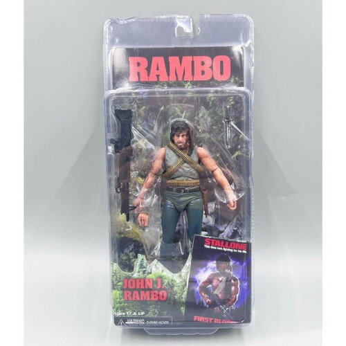 (Green) Neca First Rambo Blood John J Rambo Stallone Pvc Action Figure ...