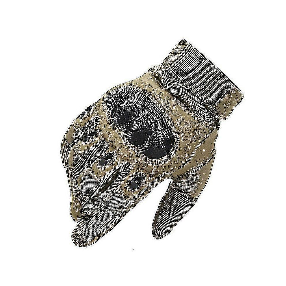 (XL, Brown) Tactical Gloves, Touchscreen Military Gloves With Hard ...