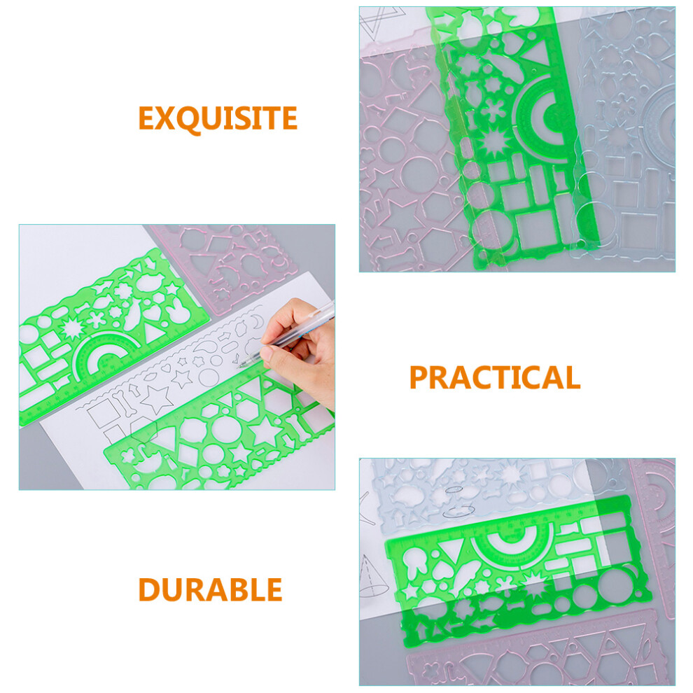 12Pcs Plastic Stencil Templates For Students Drawing And Drafting on OnBuy