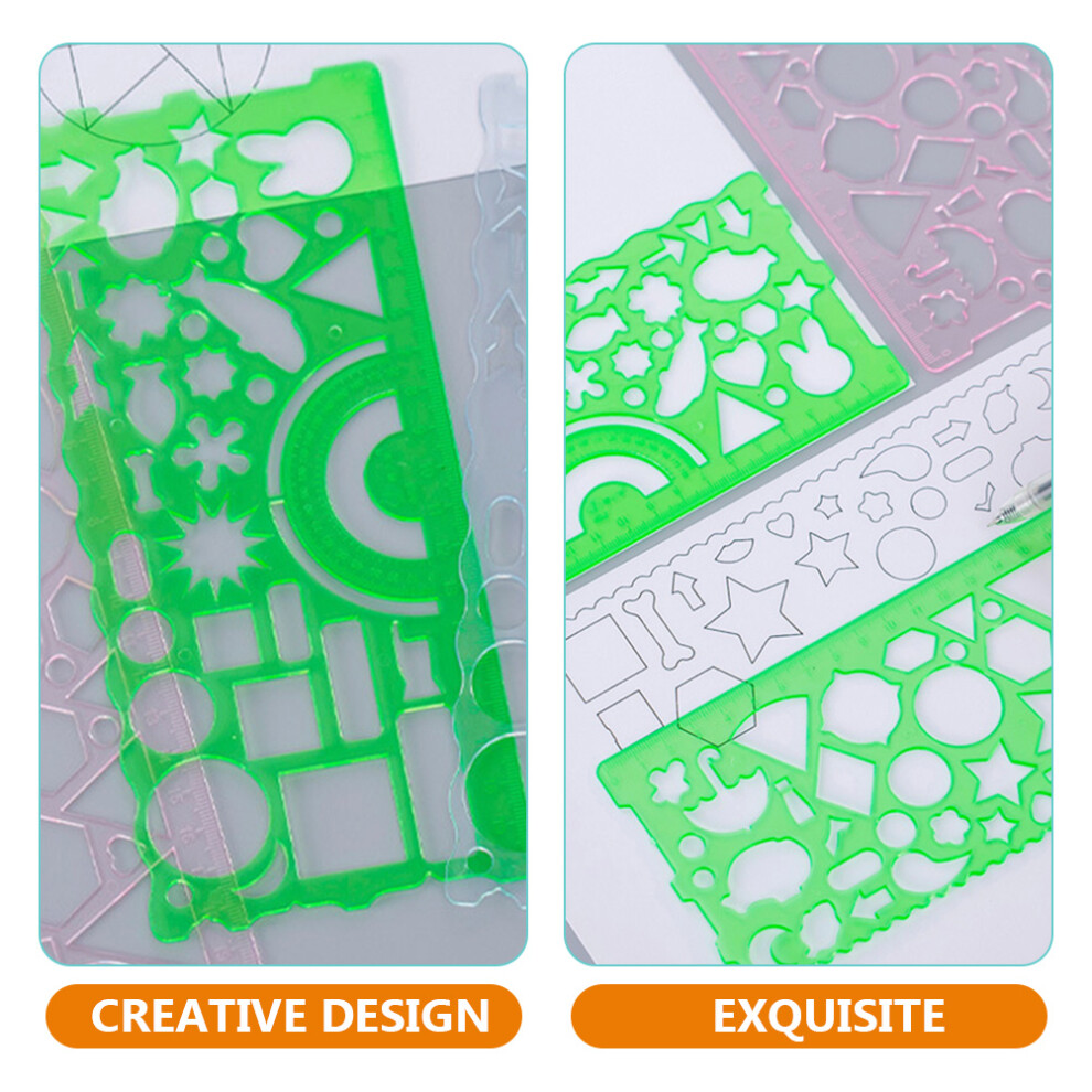 12Pcs Plastic Stencil Templates For Students Drawing And Drafting on OnBuy