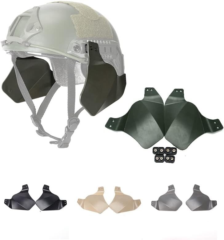 Tactical Ear Protection Gear, FAST Helmet Side Cover, Airsoft Shooting ...