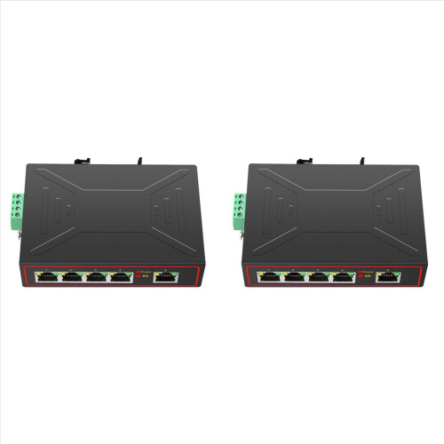 5Ports 100M Industrial Network Switch RJ45 Hub Internet Splitter RJ45 ...