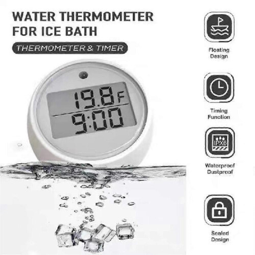 Ice Bath Thermometer with Timer, Cold Water Immersion Thermometer ...