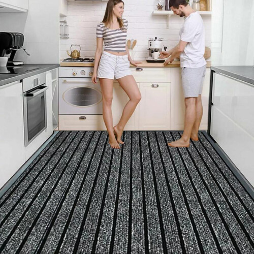 (Grey Rubber Mat, 120 x 150 cm) Heavy Duty Rubber Barrier Mat Small ...