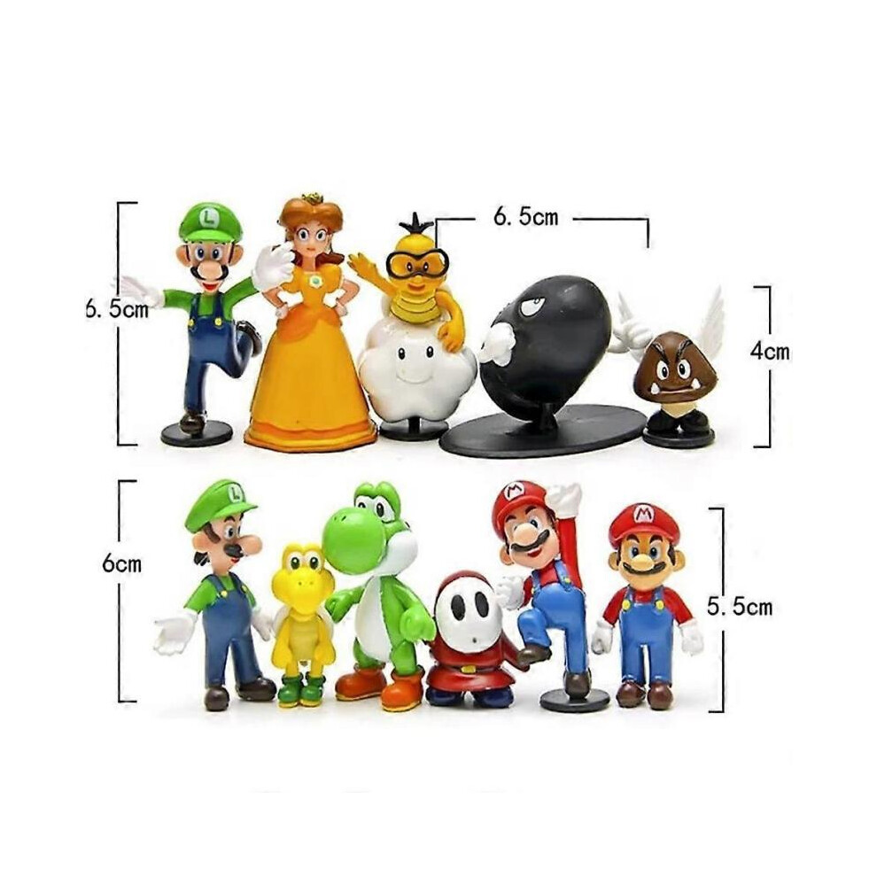 (18pcs no box 01) 6-18 Pcs/Set Super Mario Bros PVC Action Figure Toys ...