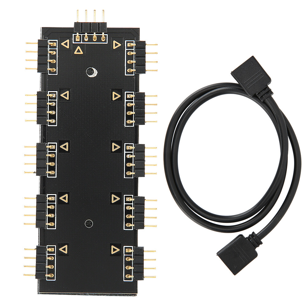 (1‑10 12V ARUA Hub Controller) RGB Hub Controller 1-10 PC Chassis Fan ...