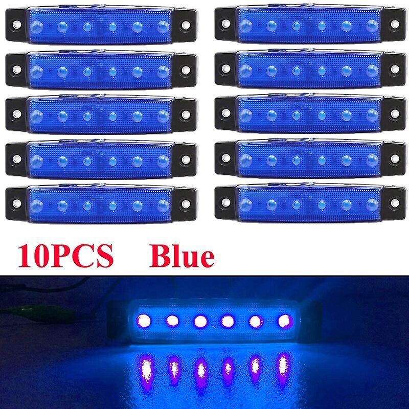 (Blue) 10Pcs Truck Trailer Side Marker Indicators Light Car Signal ...