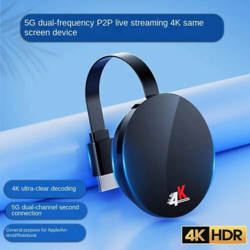 Wireless Display Receiver 4K Dual-Band WiFi Display Adapter 5G+2.4G ...