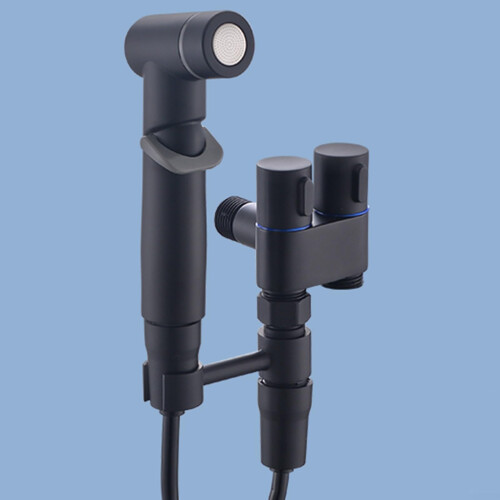 Bidet Shower Set 1-In 2-Out Dual Control Valve Hand Shower For Toilet ...