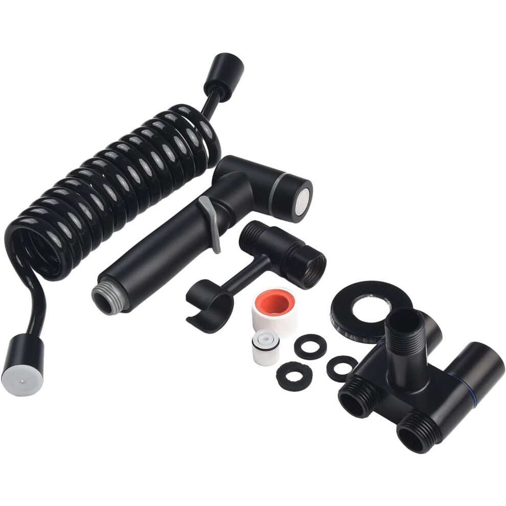 Bidet Shower Set 1-In 2-Out Dual Control Valve Hand Shower For Toilet ...