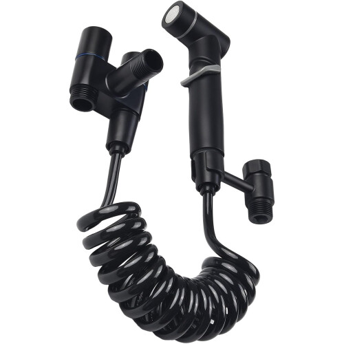 Bidet Shower Set 1-In 2-Out Dual Control Valve Hand Shower For Toilet ...