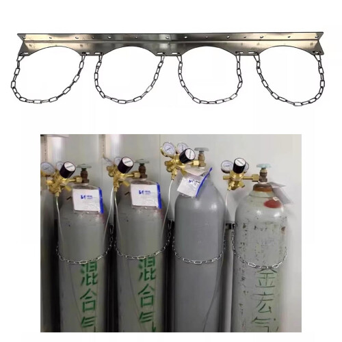 Stainless Steel Oxygen Tank Holder, Wall Mount Gas Cylinder Rack for 25 ...