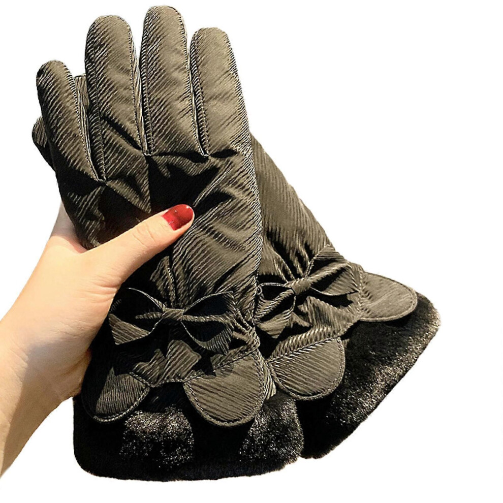 Guantes de esquí negros, guantes de esquí de invierno, guantes térmicos ...