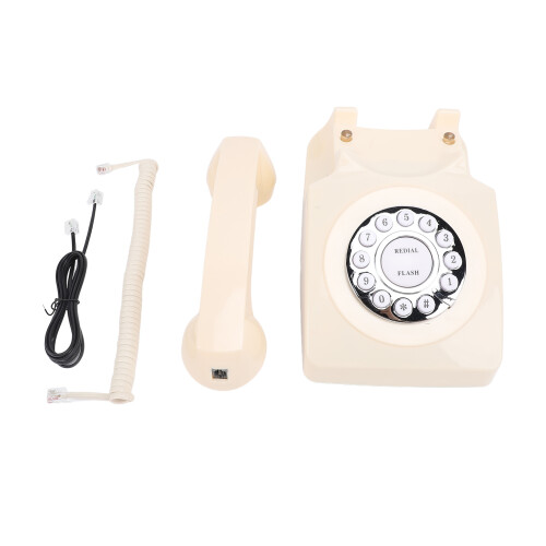 (Blue) Retro Corded Landline Telephone Vintage Dial Number Storage ...
