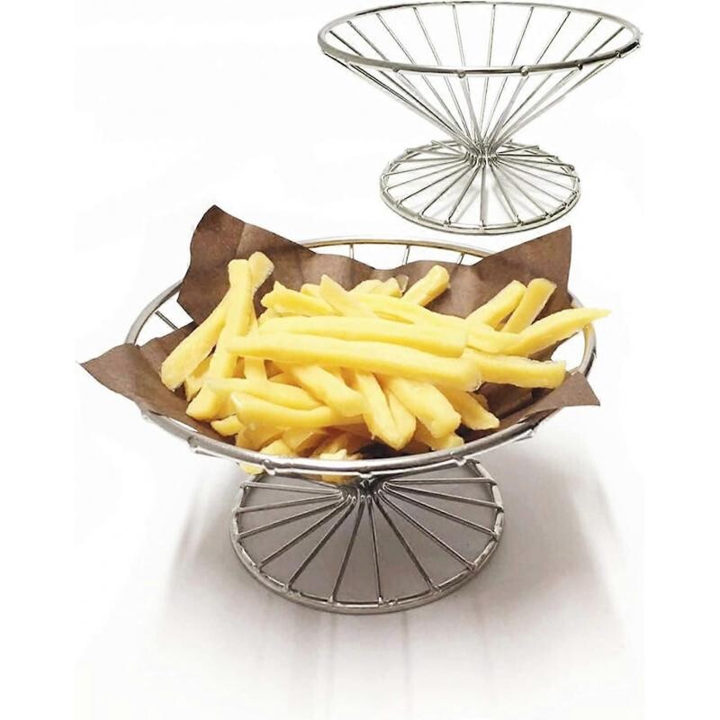 French Fries Stand, Fries Baskets Cone Snack Fried Chicken Display Rack ...