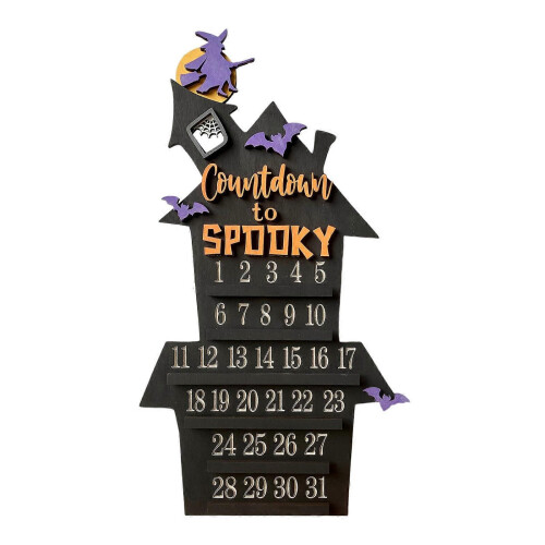 Calendrier de l'Avent en bois (Citrouille Chauve-souris Halloween ...