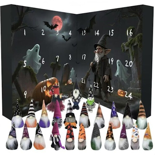 Calendrier d'Halloween, décoration de citrouille sorcière, calendrier ...