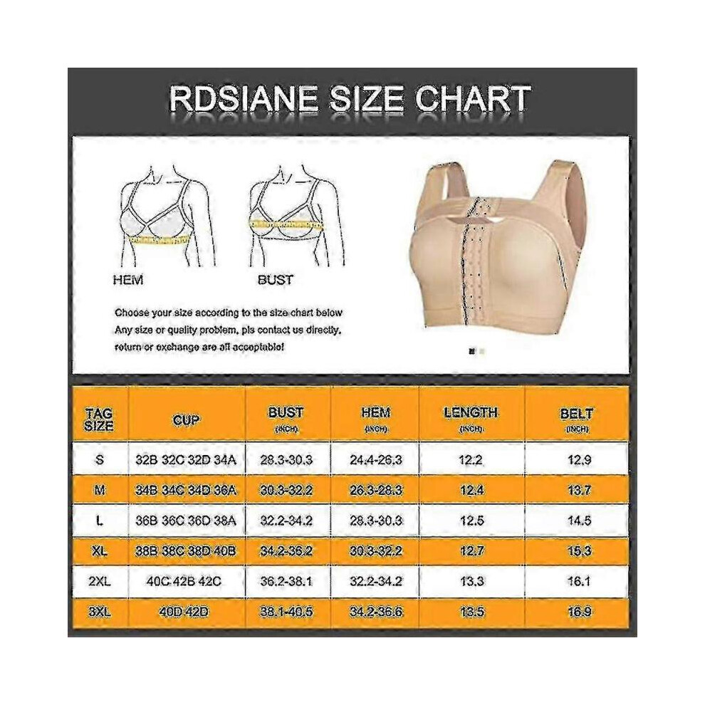 (Skin color -M) Post-surgery Closure Bra For Posture Corrector ...