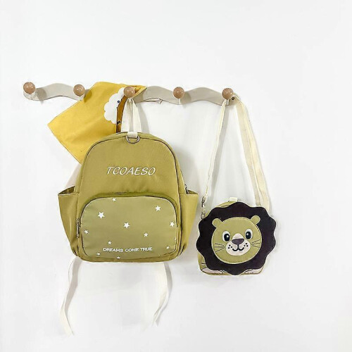 (yellow-green)Primary school student cartoon children's backpack girl 2 ...