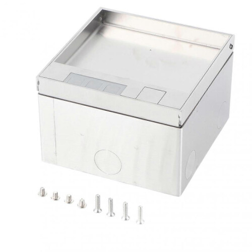 Embedded Socket Box Stainless Steel Dual Outlets Universal Desktop ...