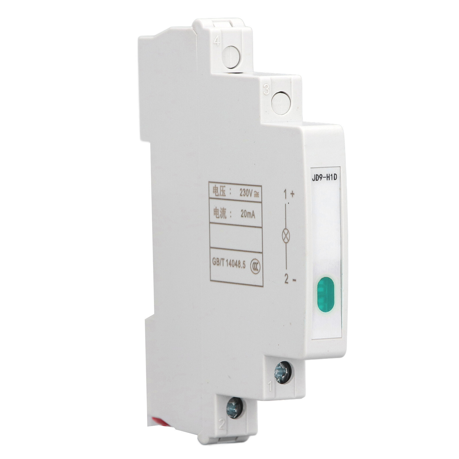(Yellow) DIN Rail Indicator Light LED AC DC 230V Modular Mount JD9-H1D ...