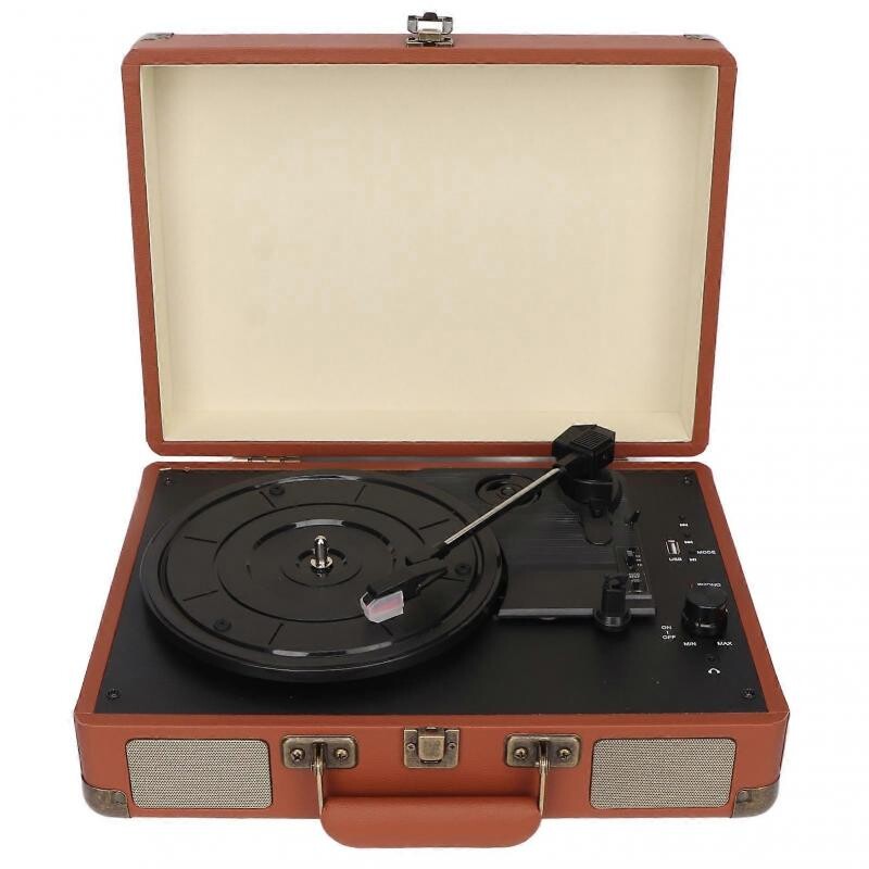 Vinyl Bluetooth Record Player 3 Speed Retro Portable Suitcase Record ...