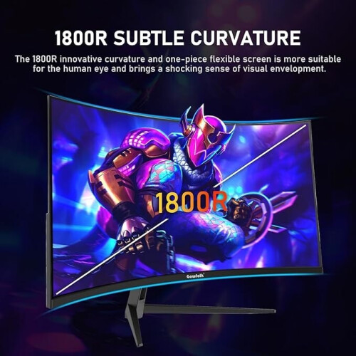 32-Inch Curved 1800R Bezel-Less Gaming Monitor: 1080p FHD, 180Hz, 1ms ...