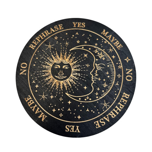 Sun Moon Array Pendulum Plate Wood Crystal Energy Boards Engraving ...