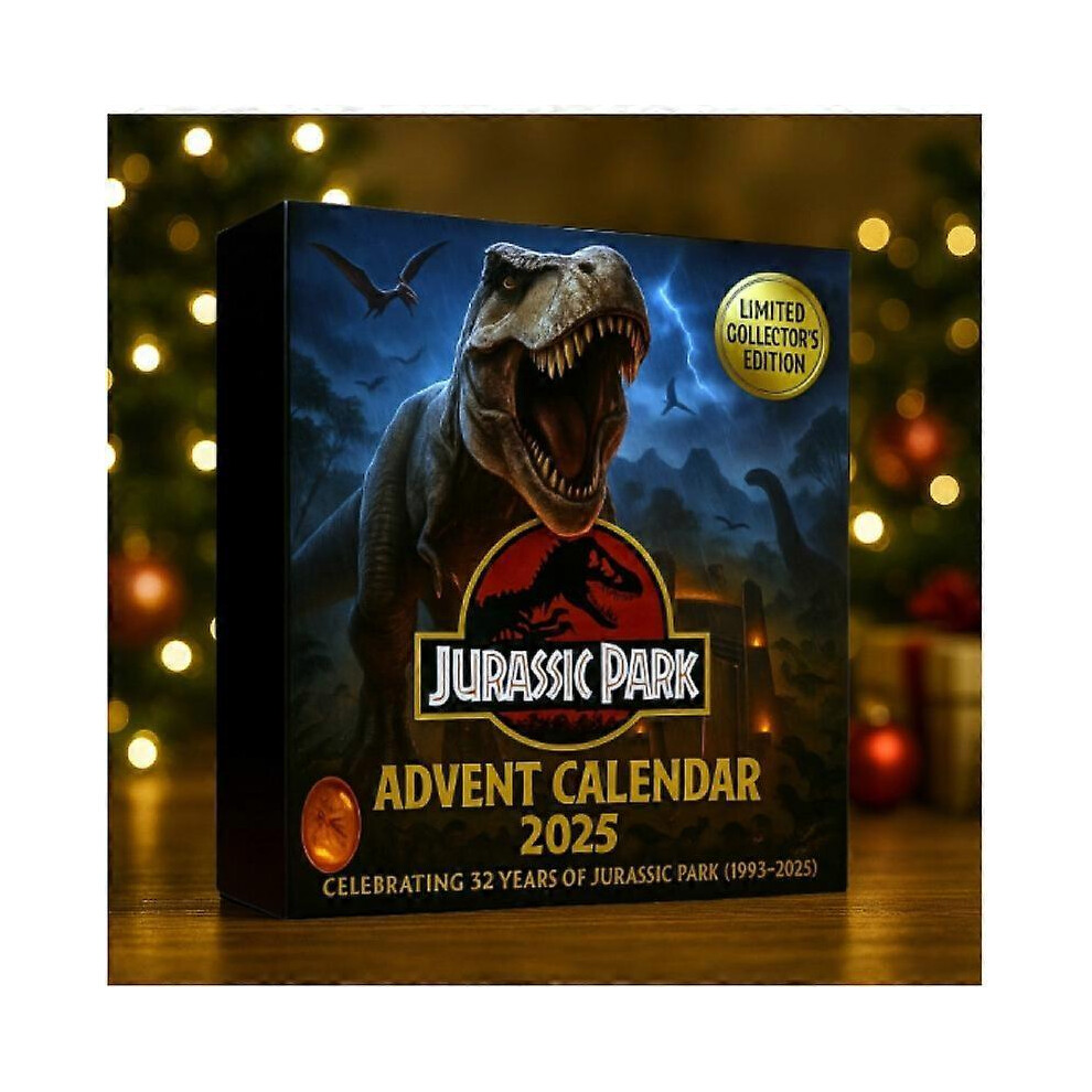 2025 NEW Jurassic Park Calendar Christmas Dinosaur Advent 2025 24 Days ...