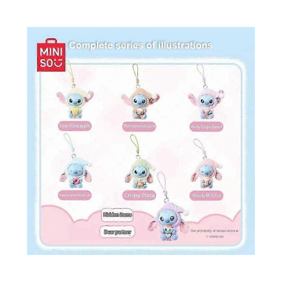 New Miniso Stitch Eat Something Before Sleep Series Vinyl Figure Blind ...