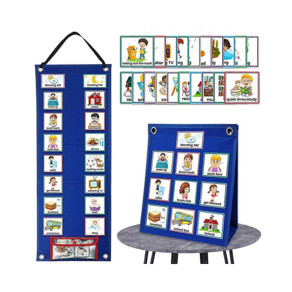 Visual Schedule for Kids Chore Chart, Morning Bedtime Routine Chart 25 ...