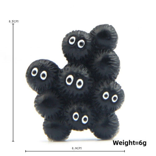 (Coal Briquette)Adorno de totoro de resina de dibujos animados de mi ...