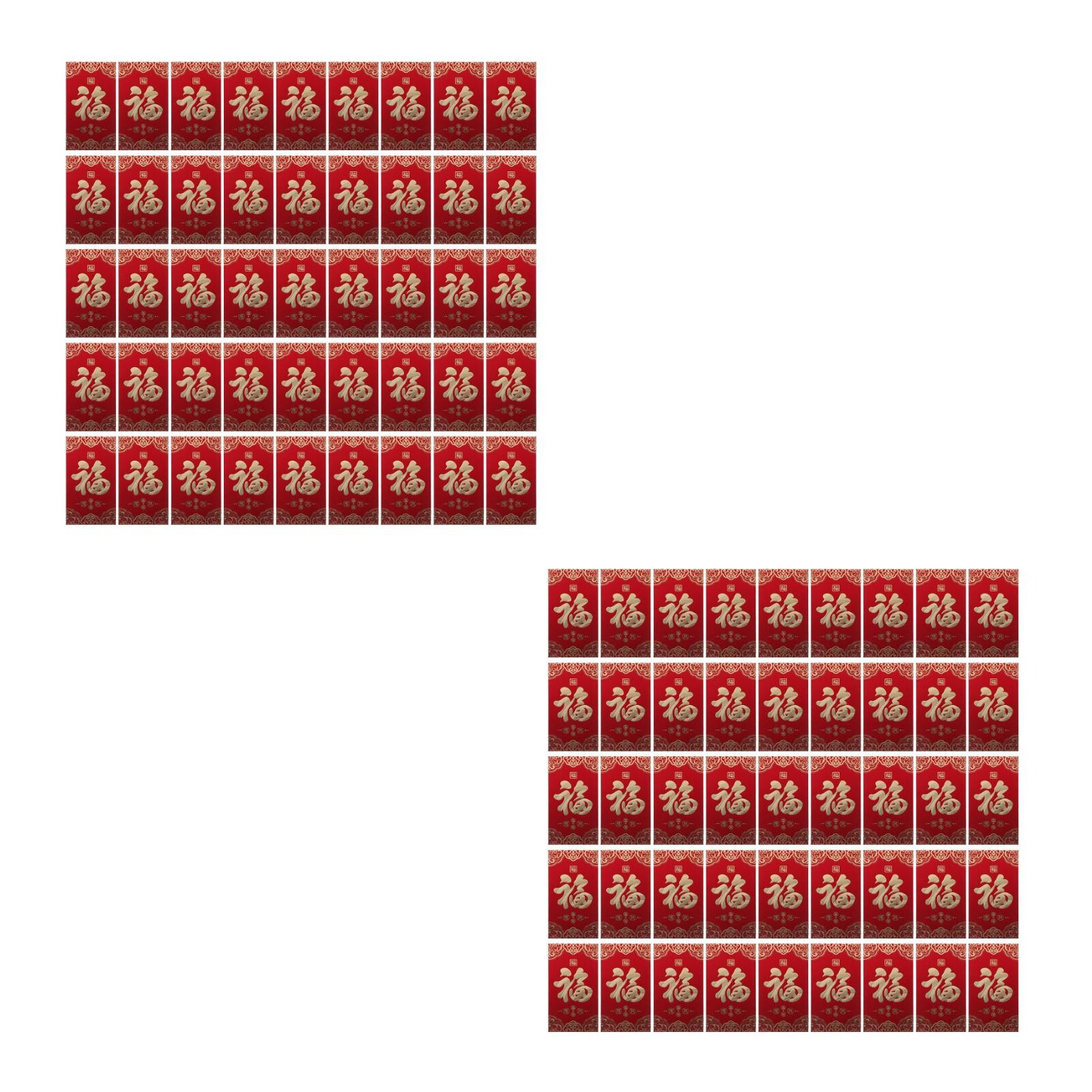 120 Unidades De Envelopes Vermelhos Hong Bao Para Ano Chinês 2026 on OnBuy
