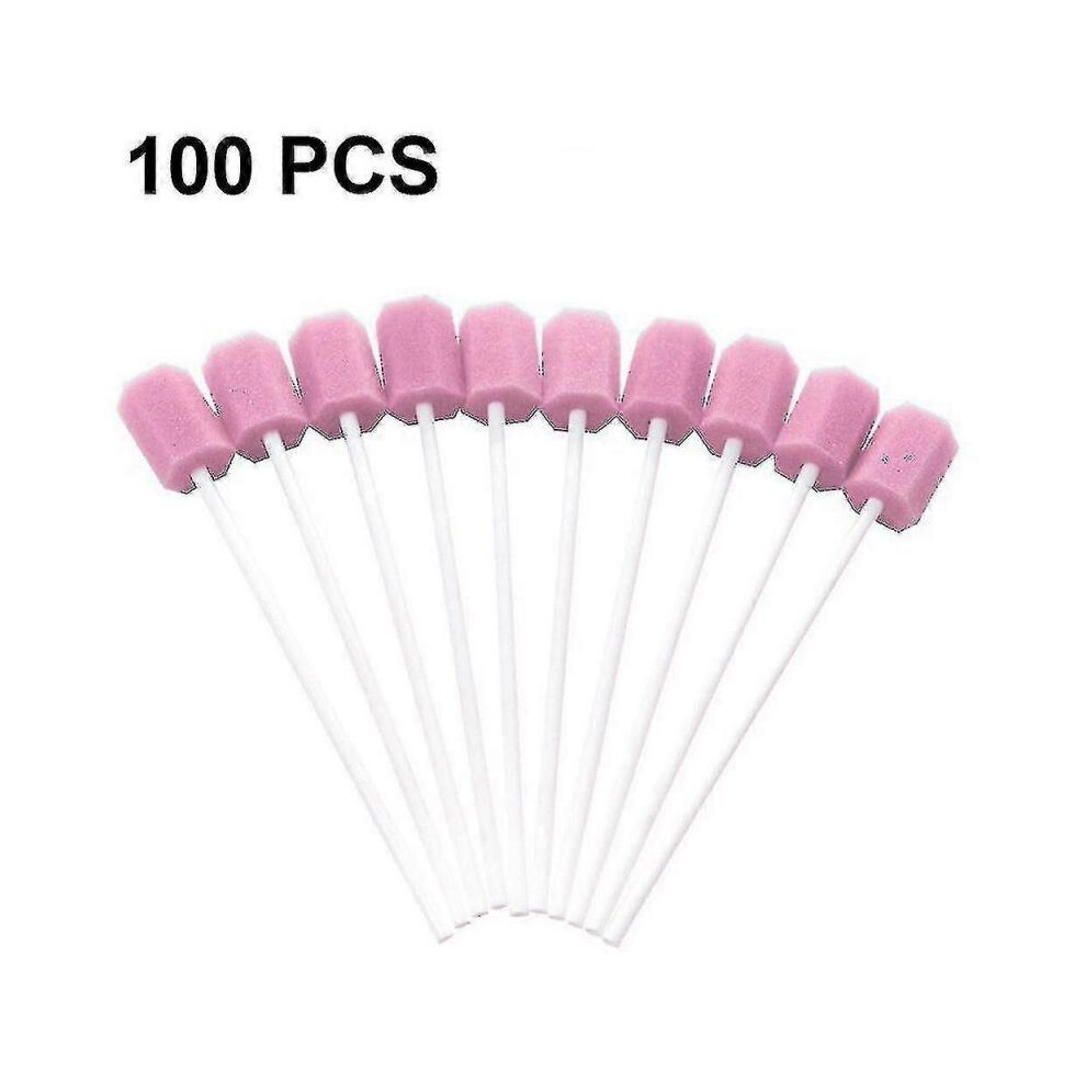 100 Pcs Oral Care Swabs - Tooth Cleaning Mouth Toothette Oral Sponge ...