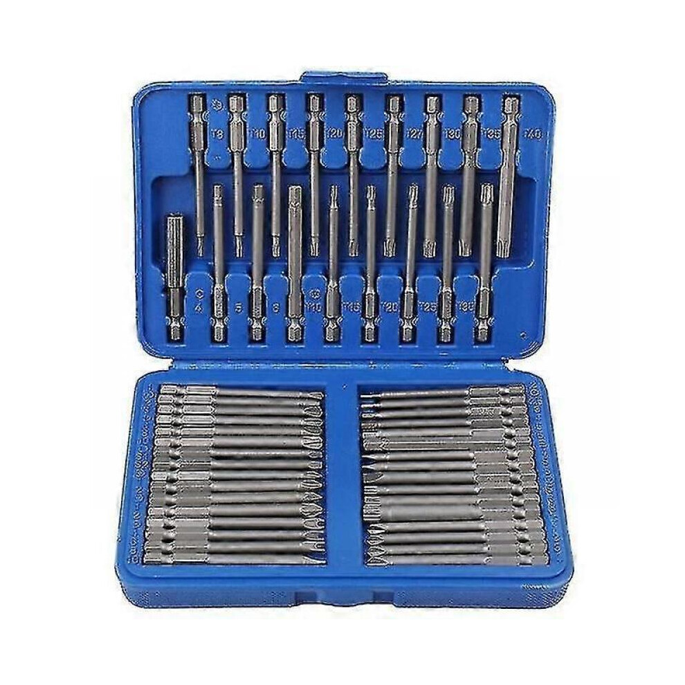 50Pc 75mm extra long reach bit set security screwdriver bits torx star ...