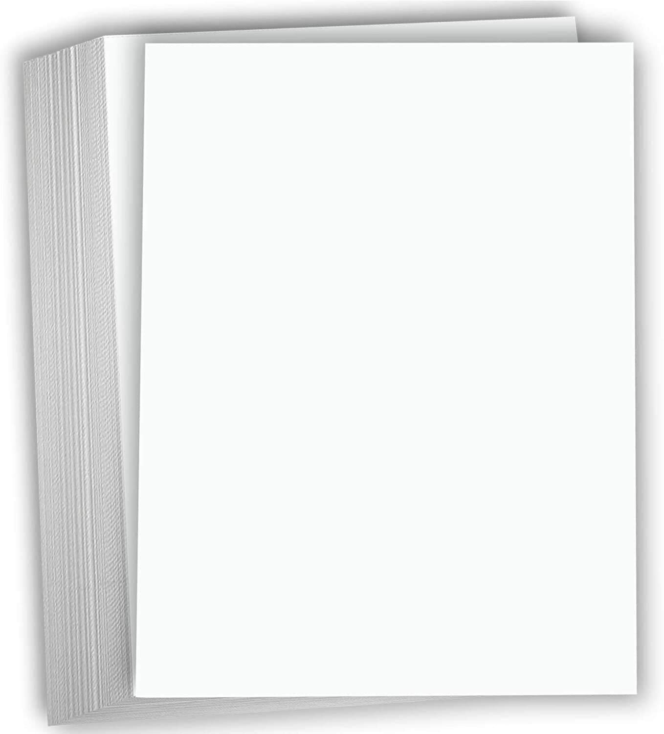 Hamilco White Cardstock Thick Paper - 8 x 10"""" Blank Heavy Weight 120 ...