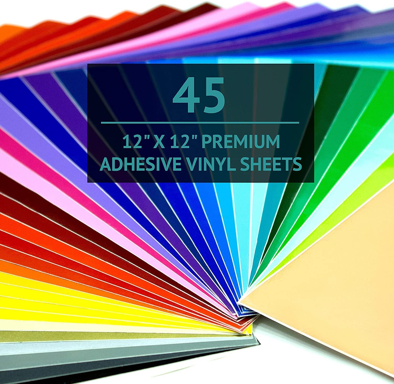 Bright Idea Permanent Vinyl 45 Pack 12 """"x 12"""" Vinyl Sheets ...