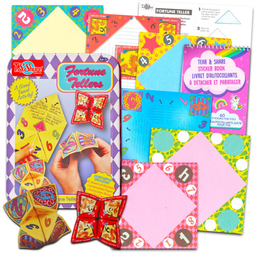 Origami Fortune Teller Kit for Kids - Paper Craft Bundle with Fortune ...