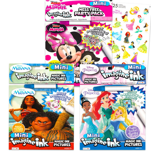 Disney Princess Magic Ink Coloring Book Set - Bundle with 3 Imagine Ink ...