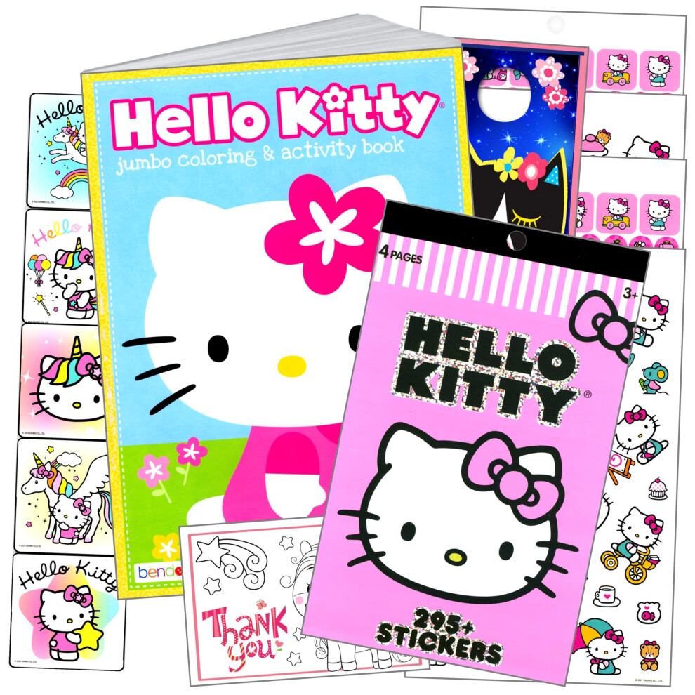 El paquete de pegatinas y libros para colorear de Hello Kitty incluye ...