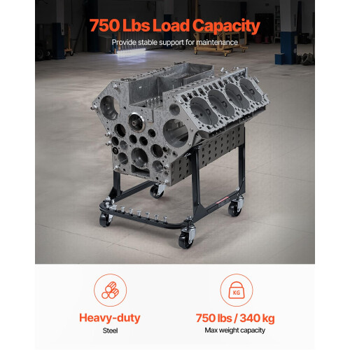 VEVOR Engine Stand 750 LBS Load Capacity Engine Motor Stand Heavy-Duty ...