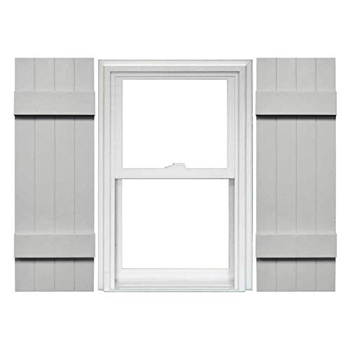 Mid America Board and Batten 14"""" 4 Board Joined Vinyl Standard Shutter (1 Pair) - 14 x 31 030 ...